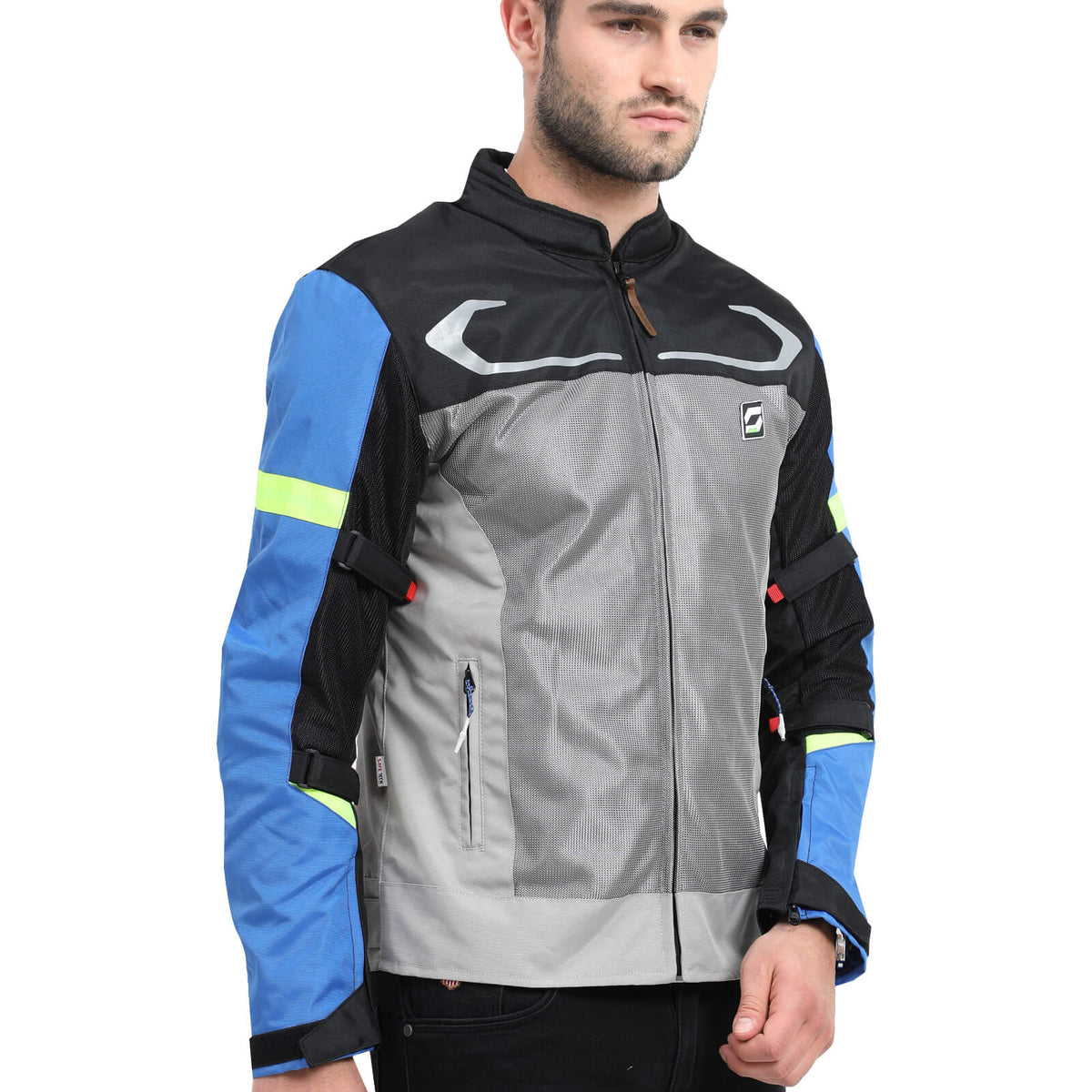 AIR-X Jacket V2 (BLUE) - Motorcycle Jacket |Solace – Solace International