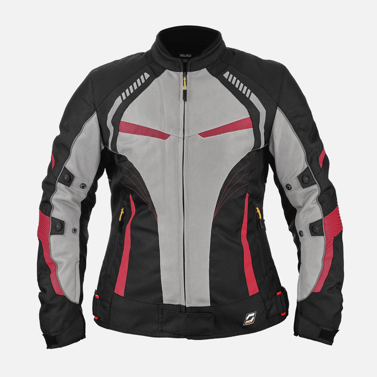 ASMI Ladies Jacket V3.0(Black & RED) - Motorcycle Jacket | Solace ...
